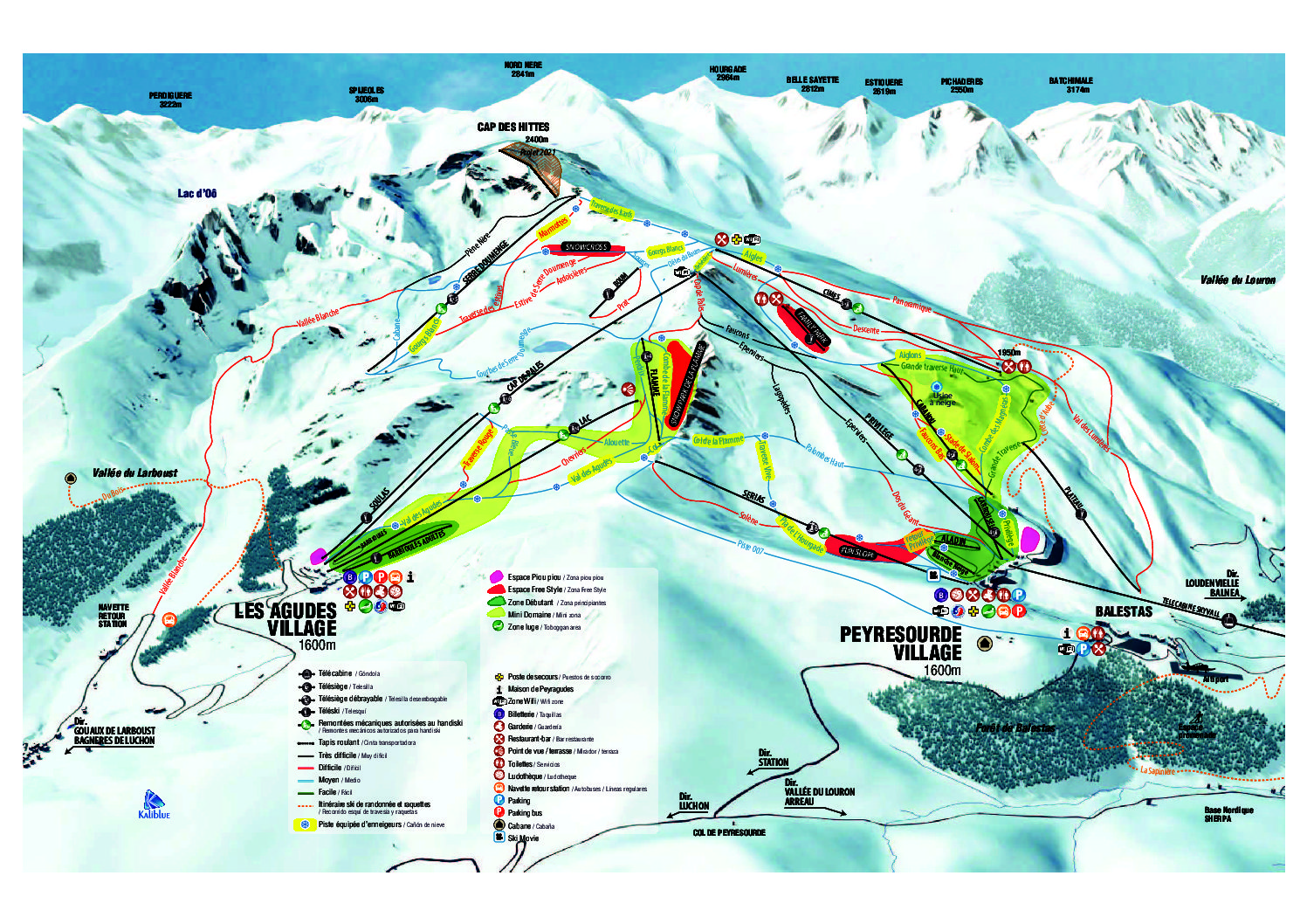 Acanthe Pyrénées | plan-pistes-peyragudes | Acanthe Pyrénées